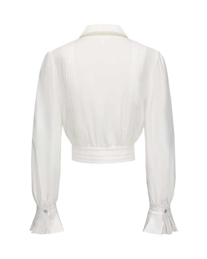 Francesca Cropped Top: White Top for Brunch | Nana Jacqueline