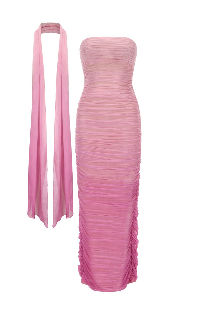 Juliet Dress: Pink Midi Dress for Cocktail Party | Nana Jacqueline